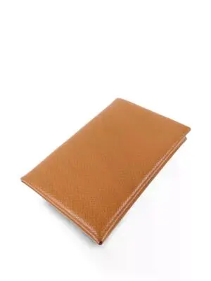 Hermès Calvi Leather Card Case - Brown