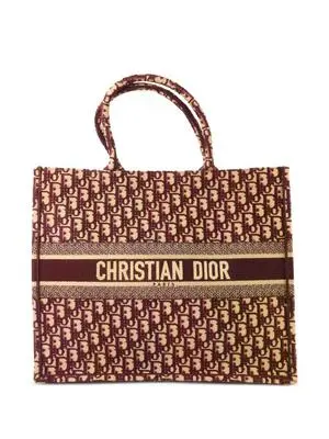 Dior Large Book Tote Logo Detail Canvas Tote Bag