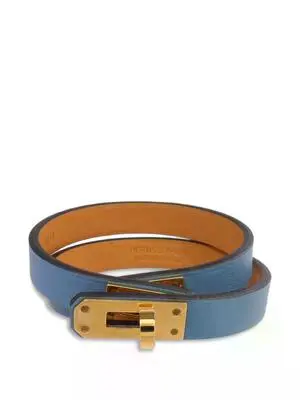 Hermès Hermès Mini Kelly Double Tour Bracelet Blue