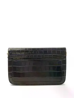 Chloé Navy Crocodile-effect Shoulder Bag - Blue
