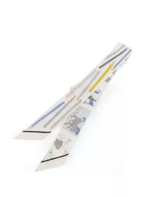 Hermès Silk Scarf - White