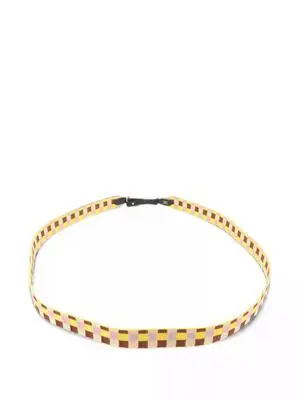 Hermès Check-pattern Canvas Shoulder Strap
