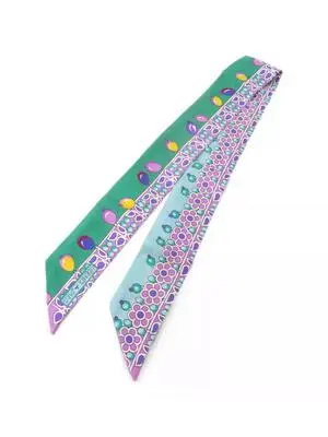 Hermès Silk Print Scarf - Green