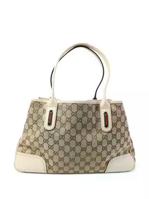 Gucci Gg Canvas Shoulder Bag With Web Detail