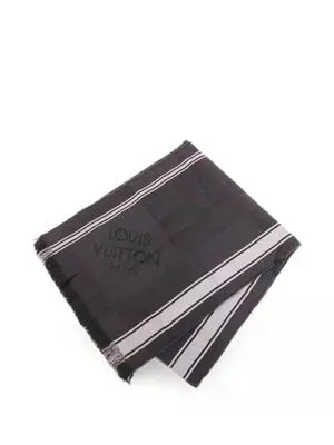 LOUIS VUITTON Logo-print Wool Scarf