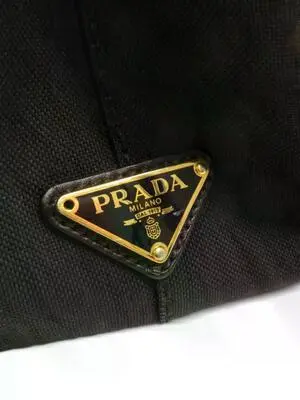 Prada Logo Print Tote Bag