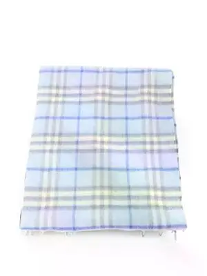 Burberry Check Scarf - Blue