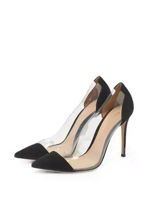 GIANVITO ROSSI Plexi Pointed-toe Pumps - Black