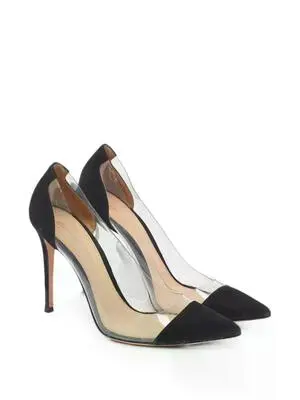 GIANVITO ROSSI Plexi Pointed-toe Pumps - Black