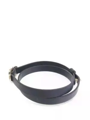 FERRAGAMO Gancini Leather Bracelet