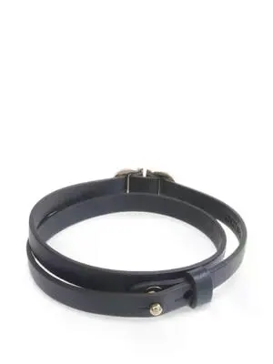 FERRAGAMO Gancini Leather Bracelet