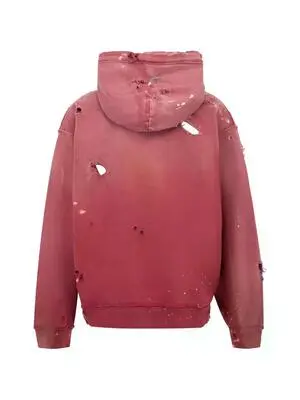 SATOSHI NAKAMOTO Distressed Logo Print Hoodie