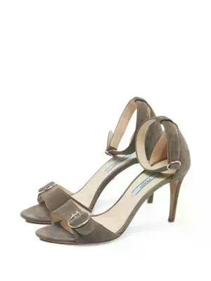 Prada Buckle Detail Ankle Strap Stiletto Sandals