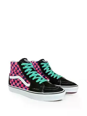 VANS Sk8-hi Checkerboard High-top Sneakers - Black