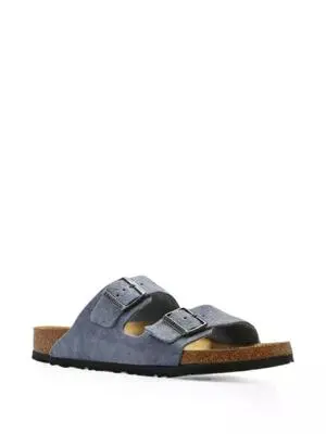 BIRKENSTOCK Arizona Double-strap Suede Sandals - Blue