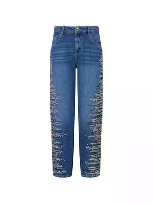Liu Jo Straight Jeans With Jewel Embroidery