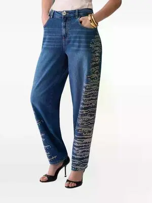 Liu Jo Straight Jeans With Jewel Embroidery
