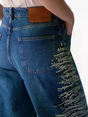 Liu Jo Straight Jeans With Jewel Embroidery