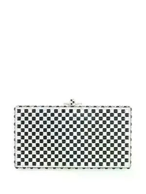 Judith Leiber Check-pattern Crystal Clutch Bag