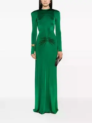 Victoria Beckham Gathered-detail Open-back Gown