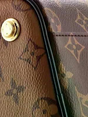 LOUIS VUITTON Reverse Monogram Canvas Pm Satchel Handbag - Brown