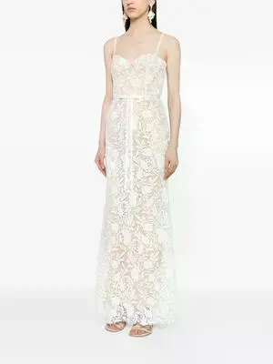 Marchesa Floral-lace Mermaid Gown