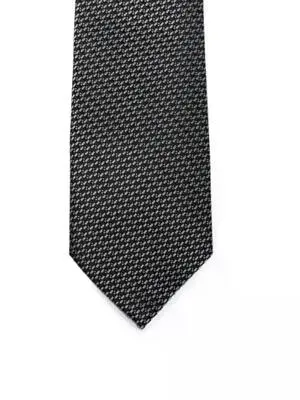 TOM FORD Patterned Silk Neck Tie - Black