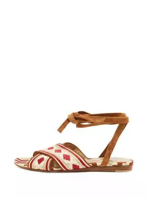 GIANVITO ROSSI Open-toe Ankle-tie Sandals