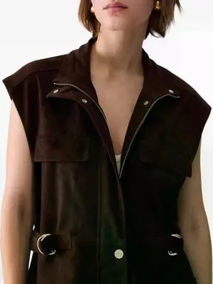 Liu Jo Suede Vest With Buckle Details