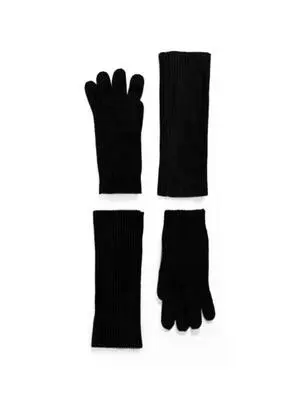 Michael Kors Ribbed Knit Long Gloves