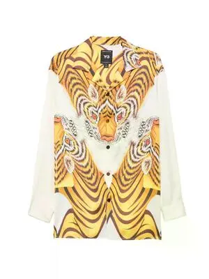 Y3 Tiger-print Buttoned Shirt