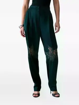 Liu Jo Satin Trousers With Lace Inserts