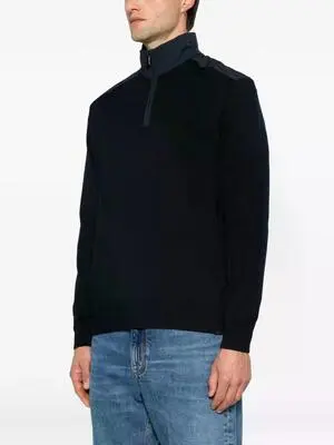 Paul & Shark Quarter-zip Panelled Sweater