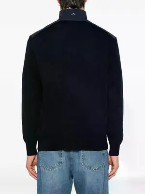 Paul & Shark Quarter-zip Panelled Sweater