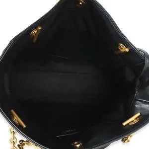 Saint Laurent Quilted Lambskin Jamie Shopping Tote - Black