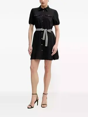 GAUDI Striped Belt Mini Dress