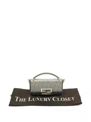 Fendi Zucca Crystal Embellished Cross Body Bag