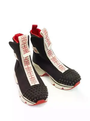 CHRISTIAN LOUBOUTIN Run Loubi High-top Sneakers With Stud Detailing