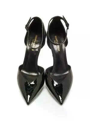 Saint Laurent Opyum D'orsay Pumps With Logo Heel