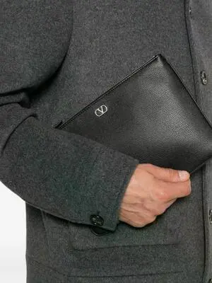 Valentino Garavani Leather Clutch Bag - Black