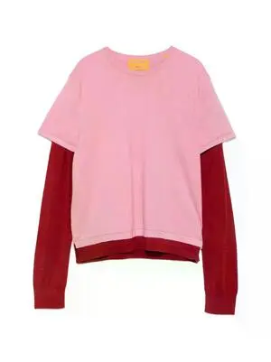 Guest In Residence Layered Crew Neck Sweater