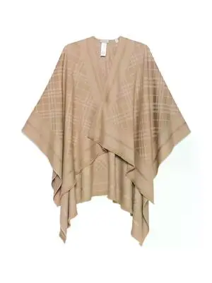 Burberry Check-pattern Cape - Neutrals