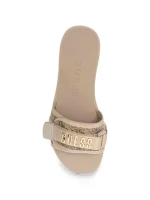 Guess Monogram Logo Plaque Slides