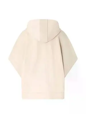 Pinko Short-sleeve Zip-up Hoodie With Chain Drawstrings