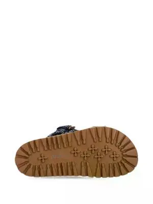 Liu Jo Monogram Pattern Buckle Detail Sandals - Blue