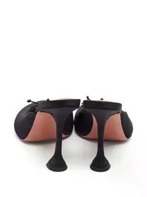 Amina Muaddi Lila Bow Detail Mules