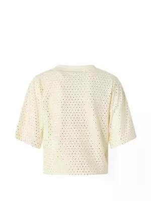 Pinko Short-sleeved Crewneck T-shirt With Rhinestones And Logo