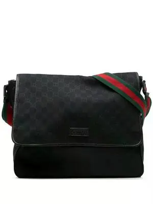 Gucci Gg Canvas Web Flap Messenger Bag