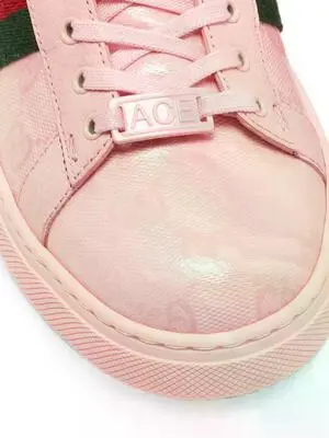 Gucci Ace Low-top Sneakers With Web-stripe Detail