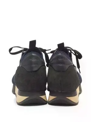 Balenciaga Navy Mesh And Leather Race Runner Sneakers - Blue